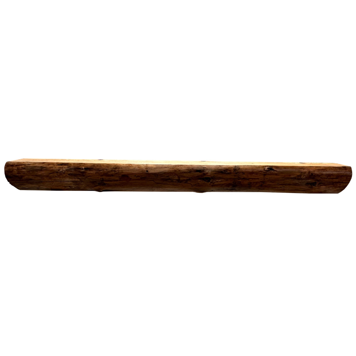 Half Log Knotty Pine Mantel – Enterprise Wood Products Inc